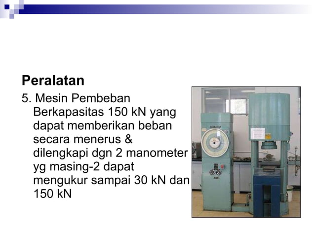 Metode pengujian kuat lentur beton | PPT