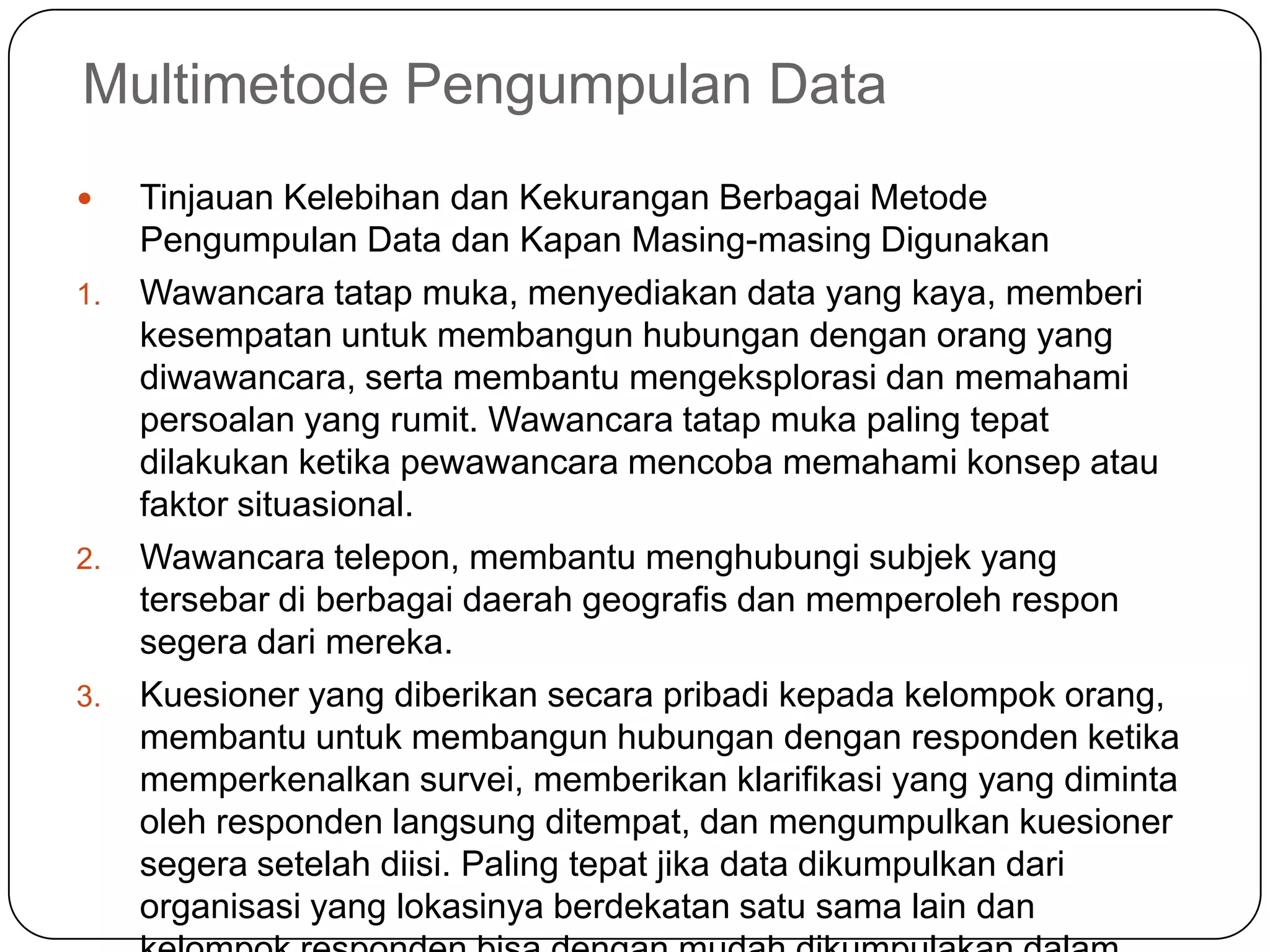 BAB 10 Metode pengumpulan data | PPTX