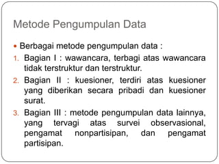 BAB 10 Metode pengumpulan data | PPTX
