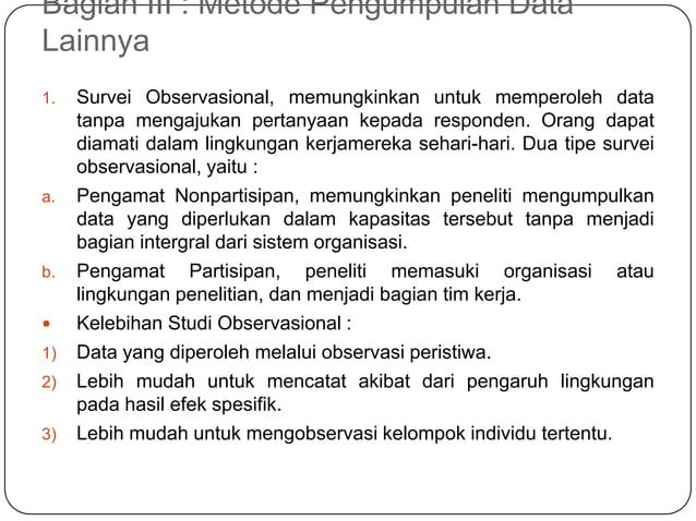 BAB 10 Metode pengumpulan data | PPTX