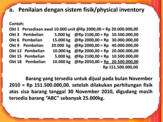 Metode penilaian persediaan periodik | PPTX