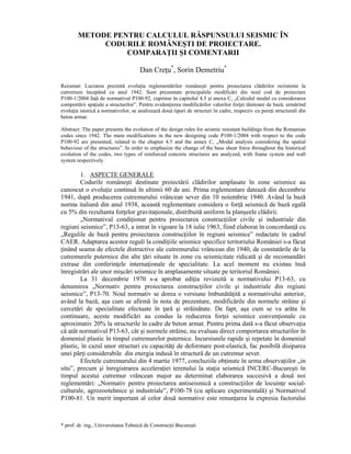 Metode pentru calculul rarspunsului seismic dan cretu_sorindemetriu ...