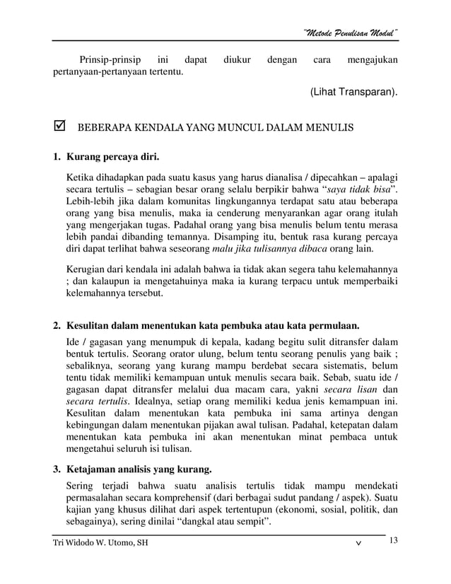 Metode Penulisan Modul | PDF