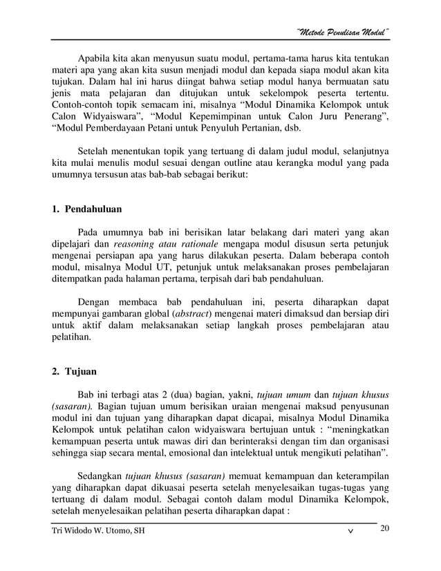 Metode Penulisan Modul | PDF