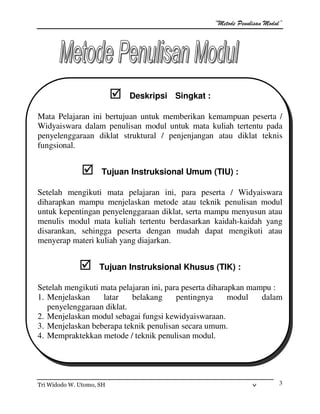 Metode Penulisan Modul | PDF