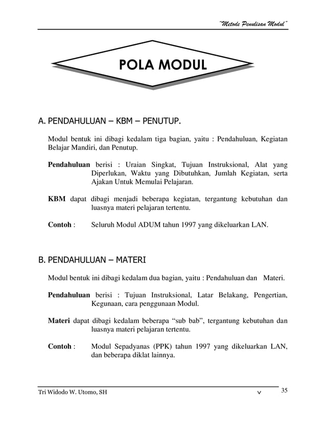 Metode Penulisan Modul | PDF