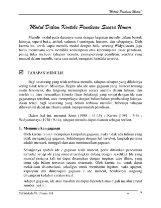 Metode Penulisan Modul | PDF