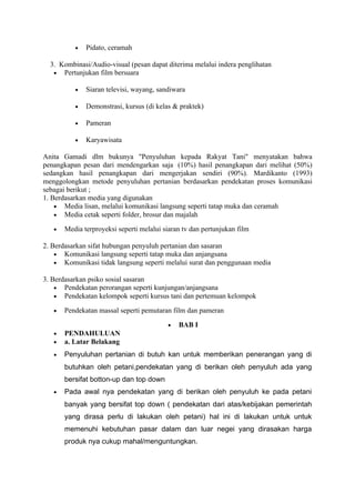 Metode penyuluhan partisipatif | PDF