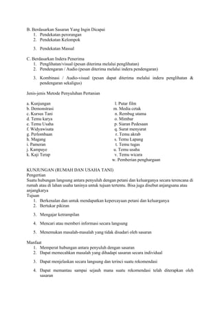 Metode penyuluhan partisipatif | PDF