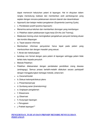 Metode penyuluhan partisipatif | PDF