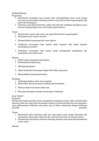 Metode penyuluhan partisipatif | PDF