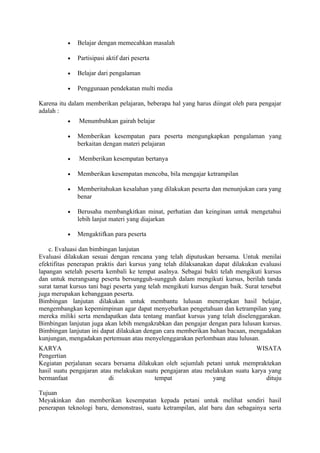 Metode penyuluhan partisipatif | PDF