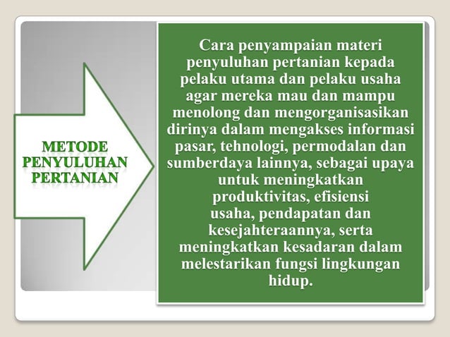 Metode penyuluhan pertanian seri 1. | PPTX