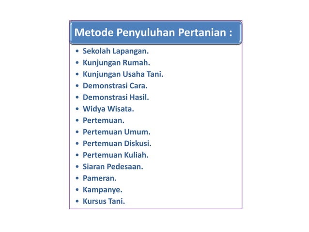 Metode penyuluhan pertanian seri 2 | PPT