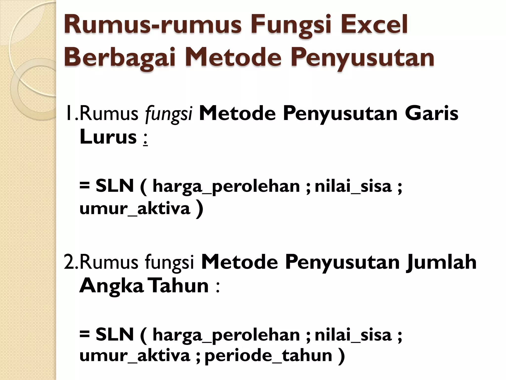 Metode penyusutan | PDF