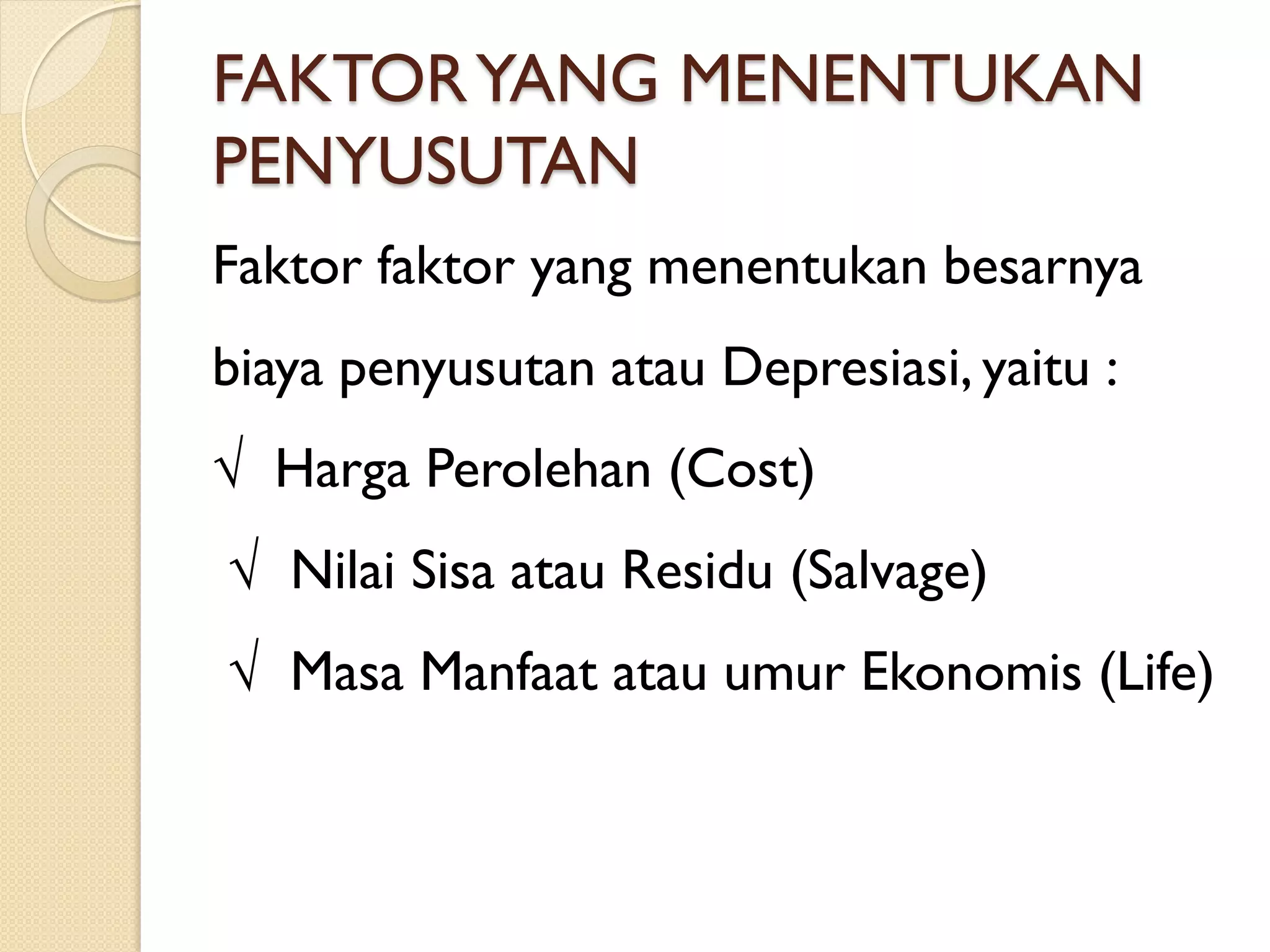 Metode penyusutan | PDF