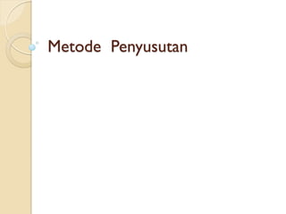 Metode penyusutan | PDF