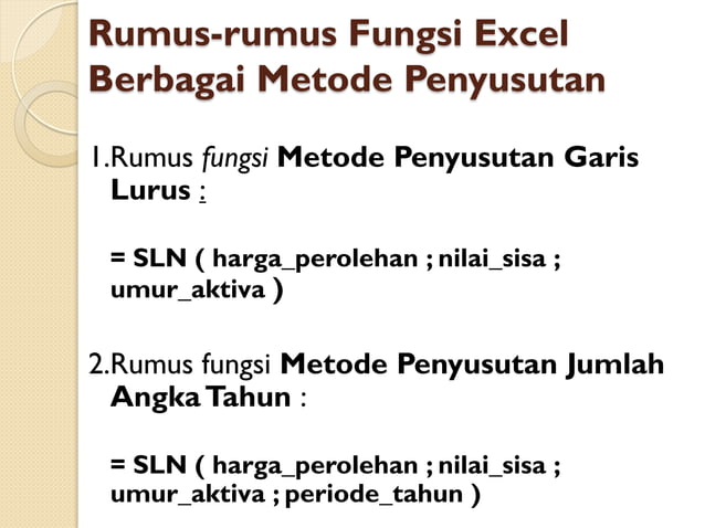 Metode Penyusutan Ppt