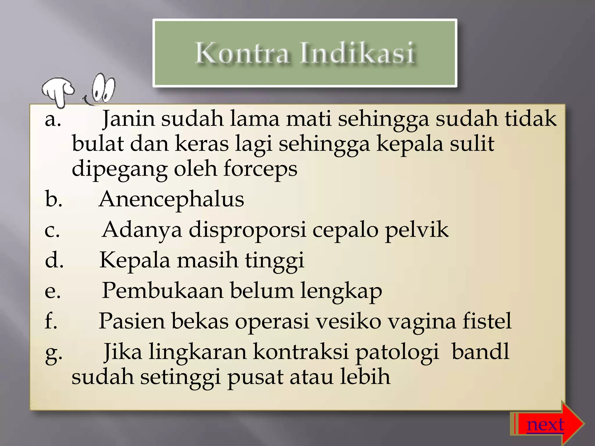 Metode persalinan forcep oleh fitri aryani | PPTX