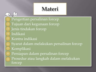 Metode persalinan forcep oleh fitri aryani | PPTX