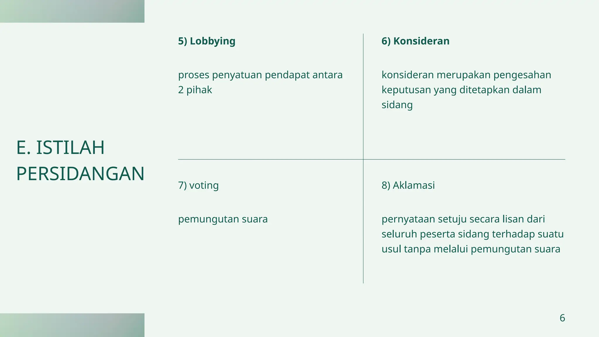 Power Point Metode Persidangan Organisasi | PPTX