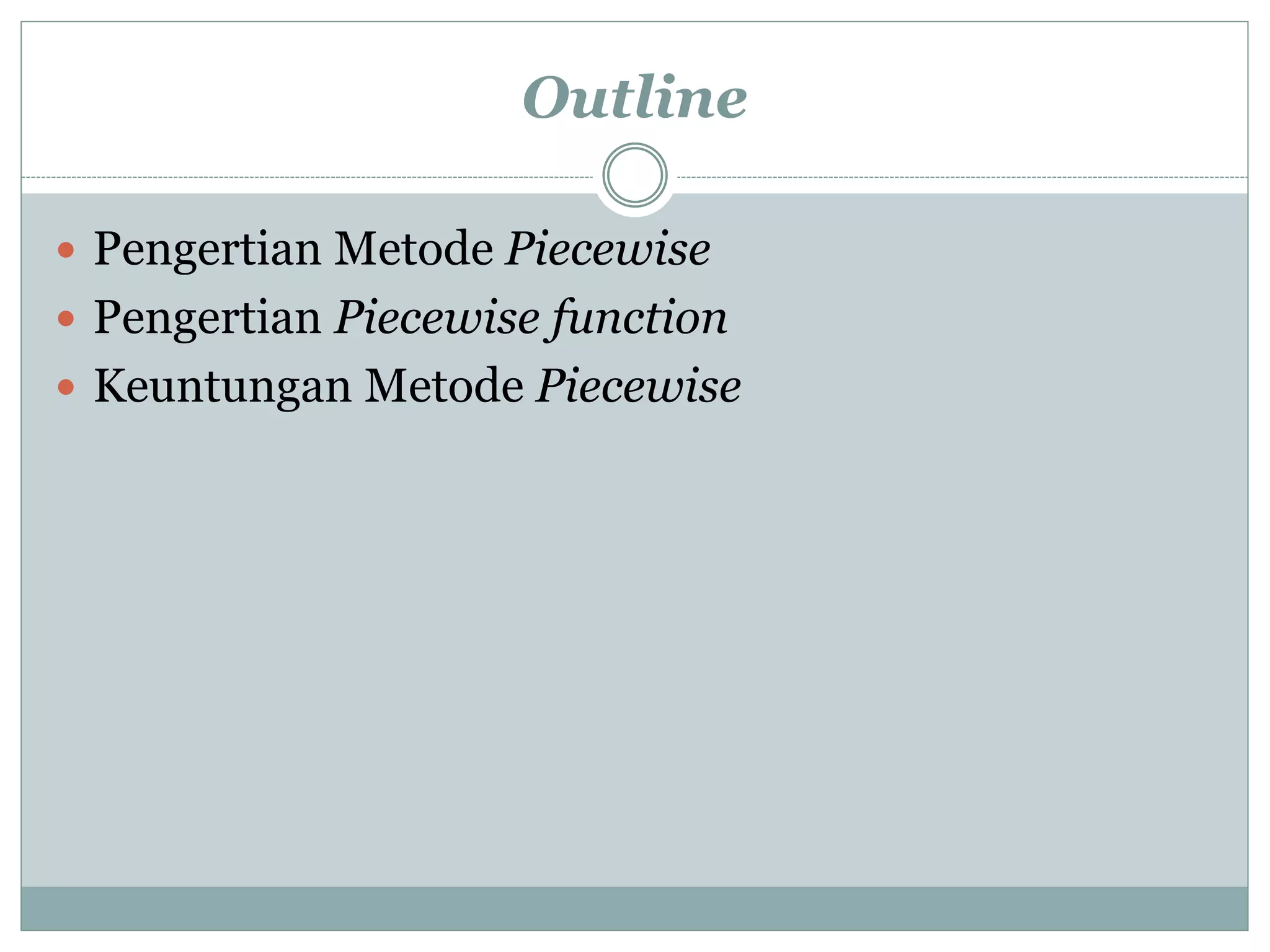Metode piecewise keadaan transien | PPT