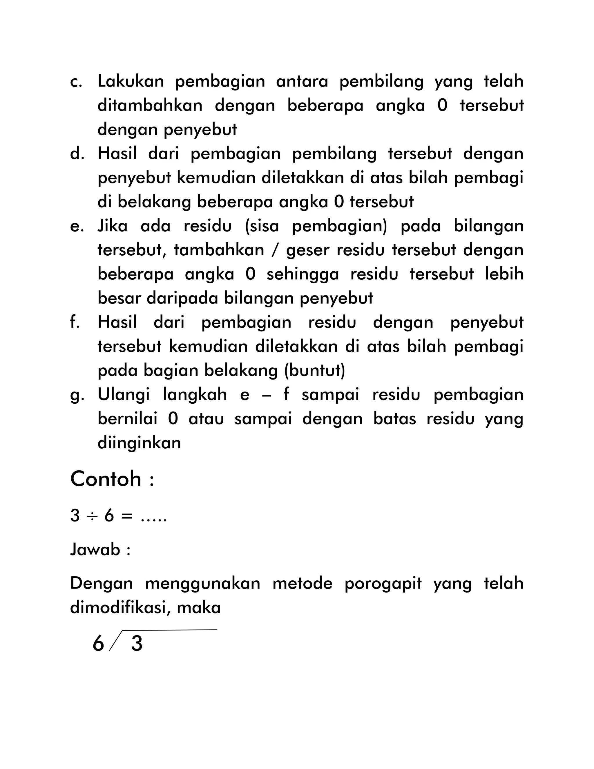 Modifikasi Metode Porogapit (Long Division) | PDF Modifikasi Metode Porogapit (Long Division) | PDF