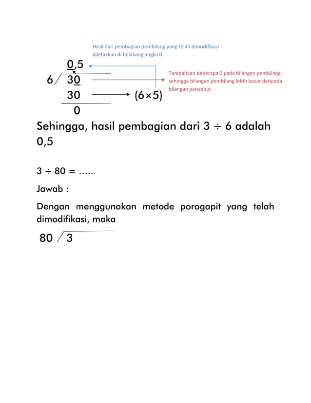 Modifikasi Metode Porogapit (Long Division) | PDF Modifikasi Metode Porogapit (Long Division) | PDF