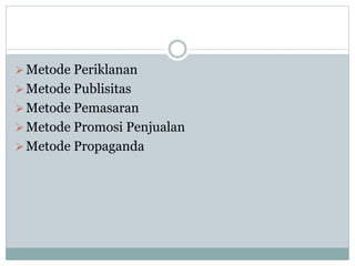Strategi, Metode dan Media Public Relation | PPTX
