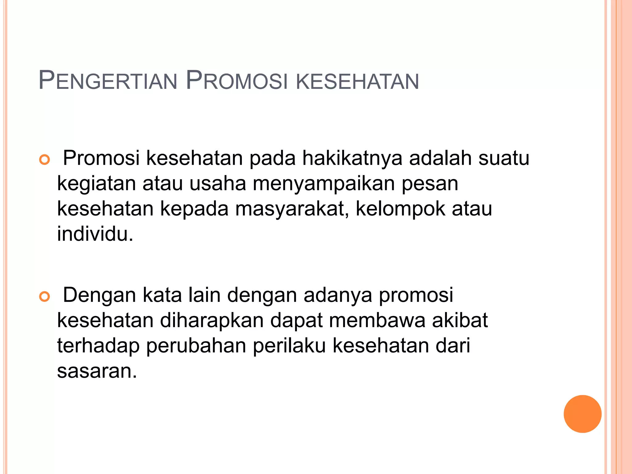 Metode promosi kesehatan | PDF