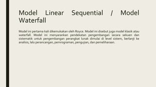 Metode proses pengembangan perangkat lunak | PPTX