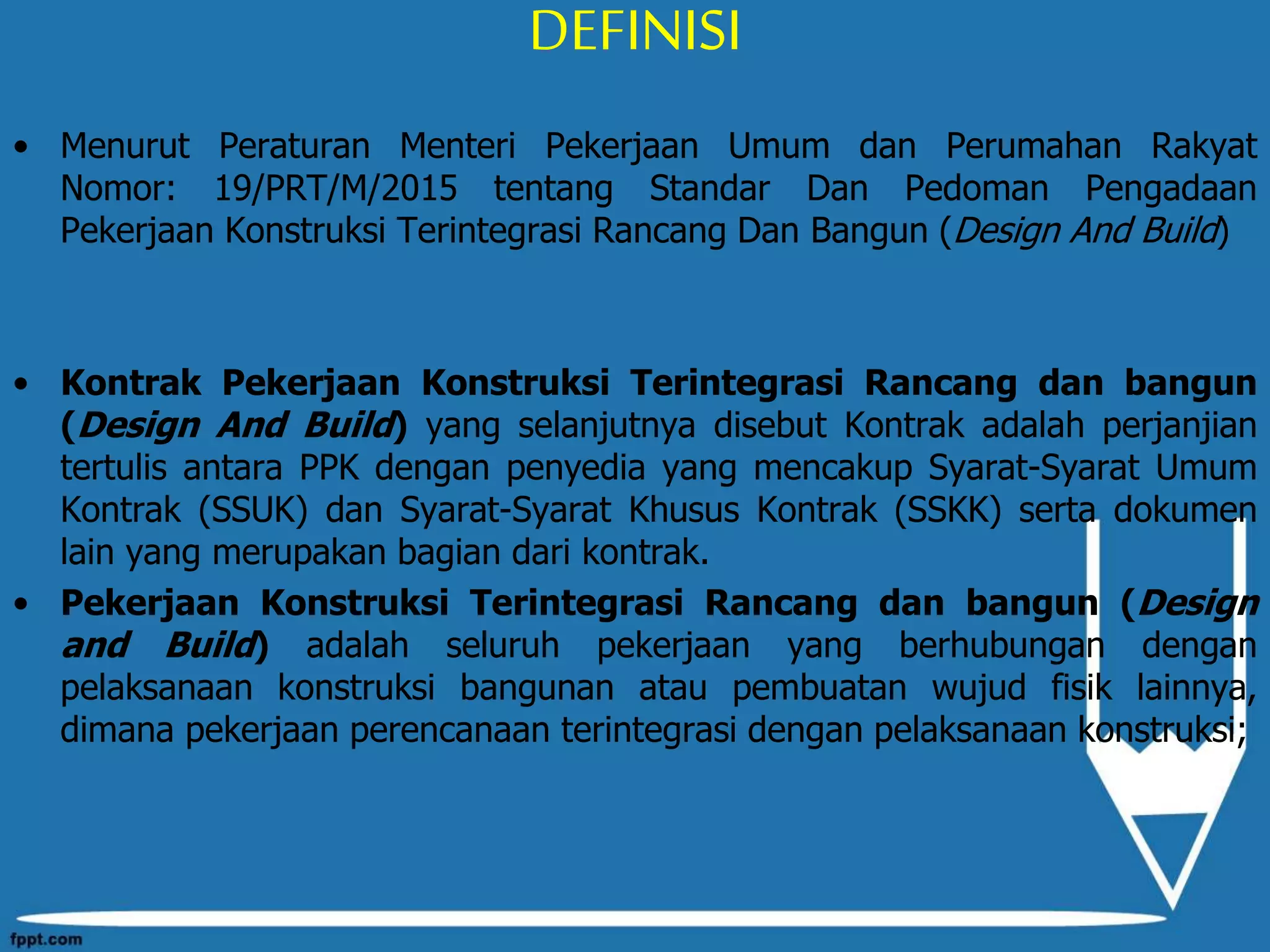 Metode rancang bangun (Design-Bulid) | PPTX