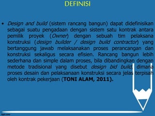 Metode rancang bangun (Design-Bulid) | PPTX