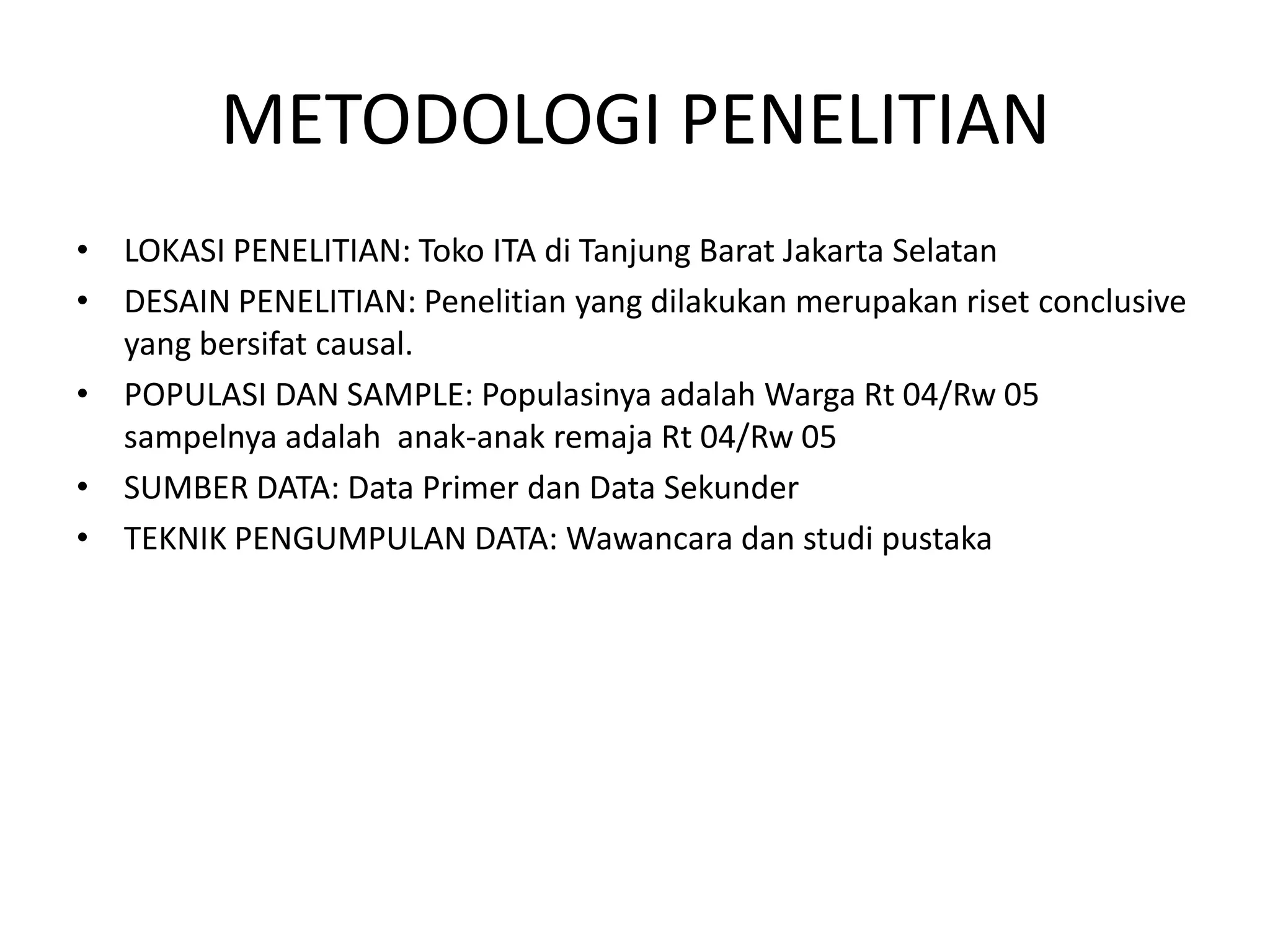 Metode riset | PPT