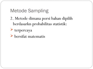 Metode sampling | PPT