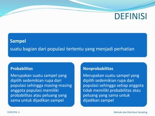 Metode sampling | PPSX