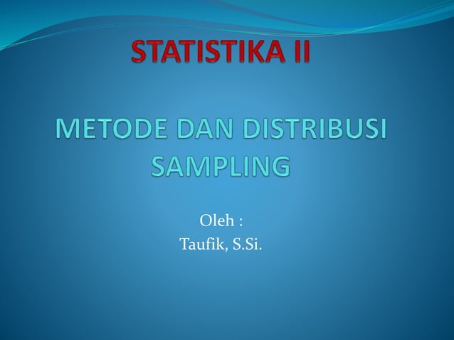 Metode sampling | PPT