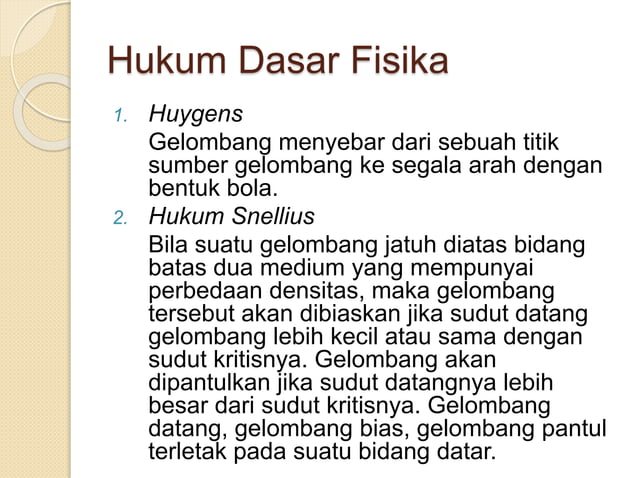 METODE SEISMIK REFRAKSI dalam kuliah metode geofisika | PPTX
