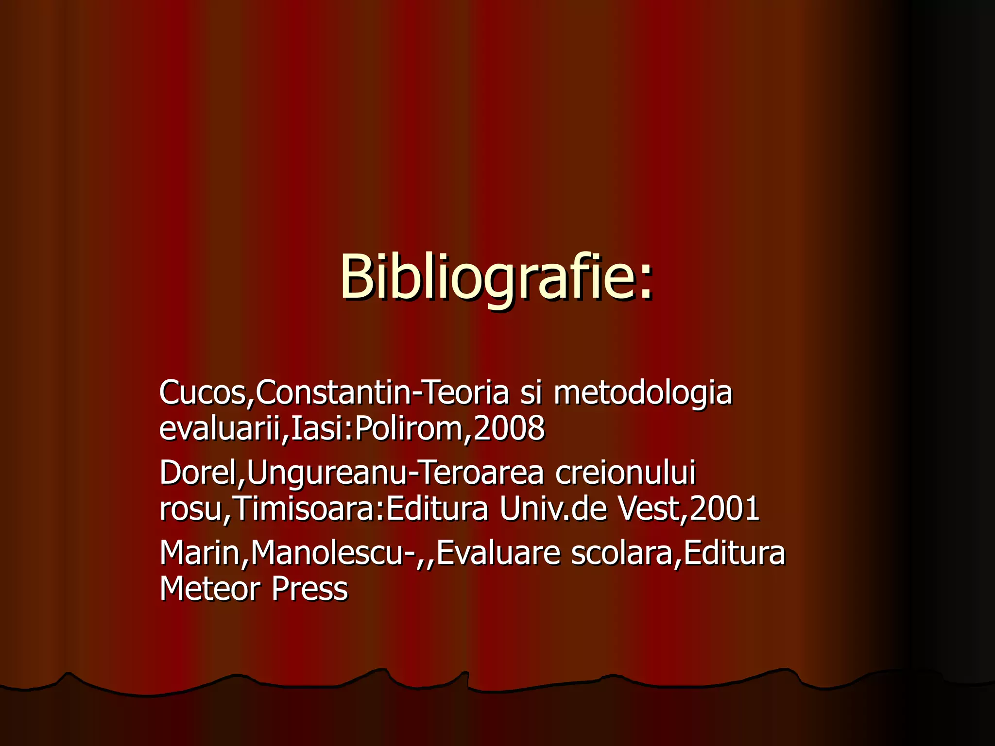 Metode si instrumente de evaluare | PPT