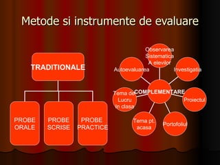 Metode si instrumente de evaluare | PPT