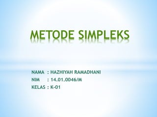 Metode Simpleks | PPTX