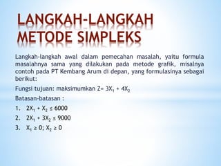 Metode Simpleks | PPTX