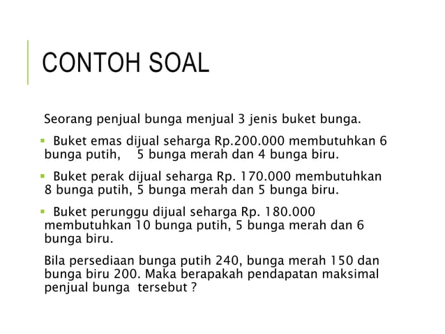 Metode simpleks kelompok 6_10A3 | PPTX