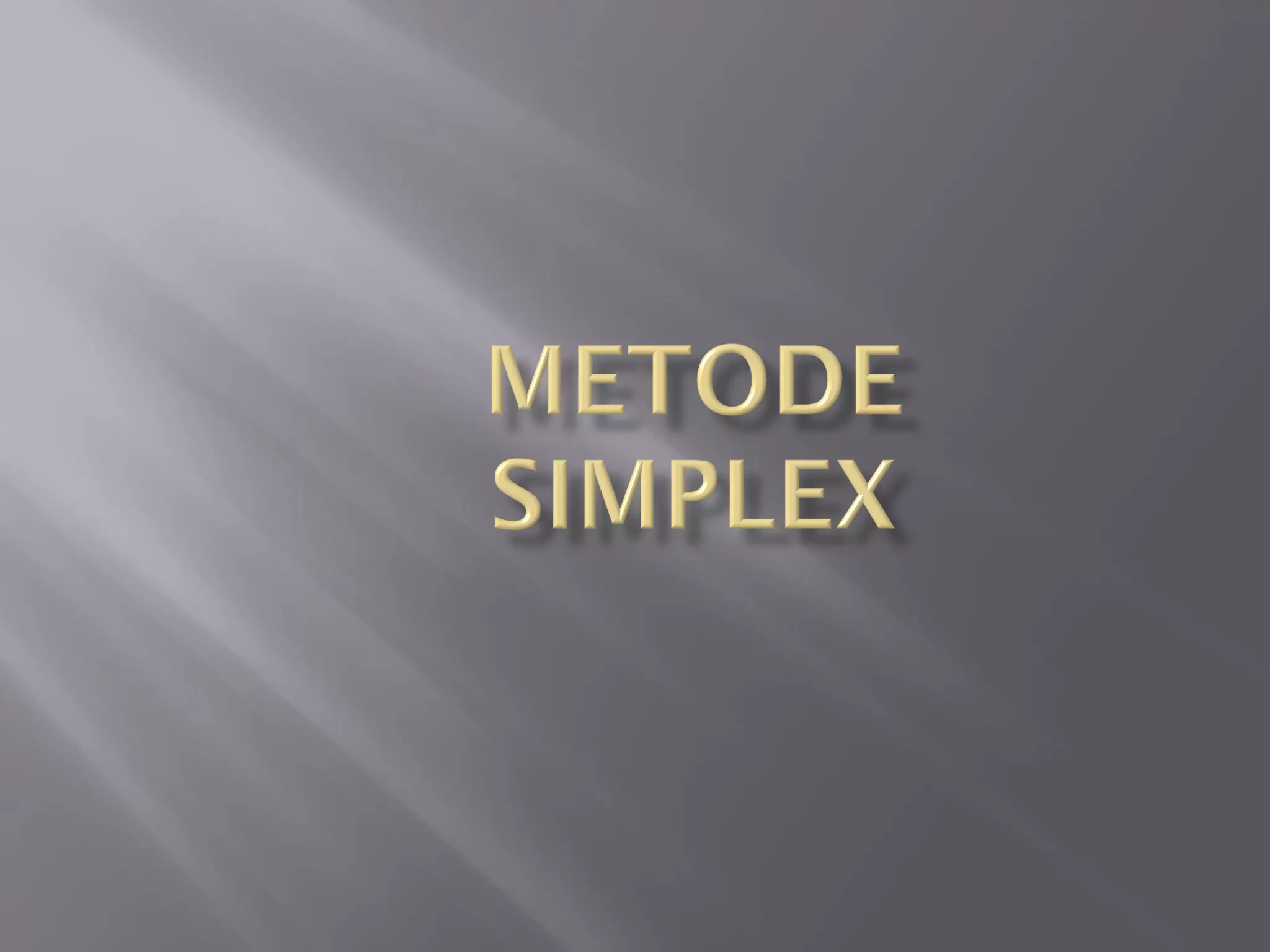 Metode simplex 1 | PDF