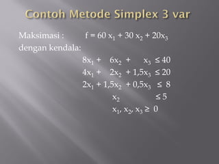 Metode simplex 1 | PDF
