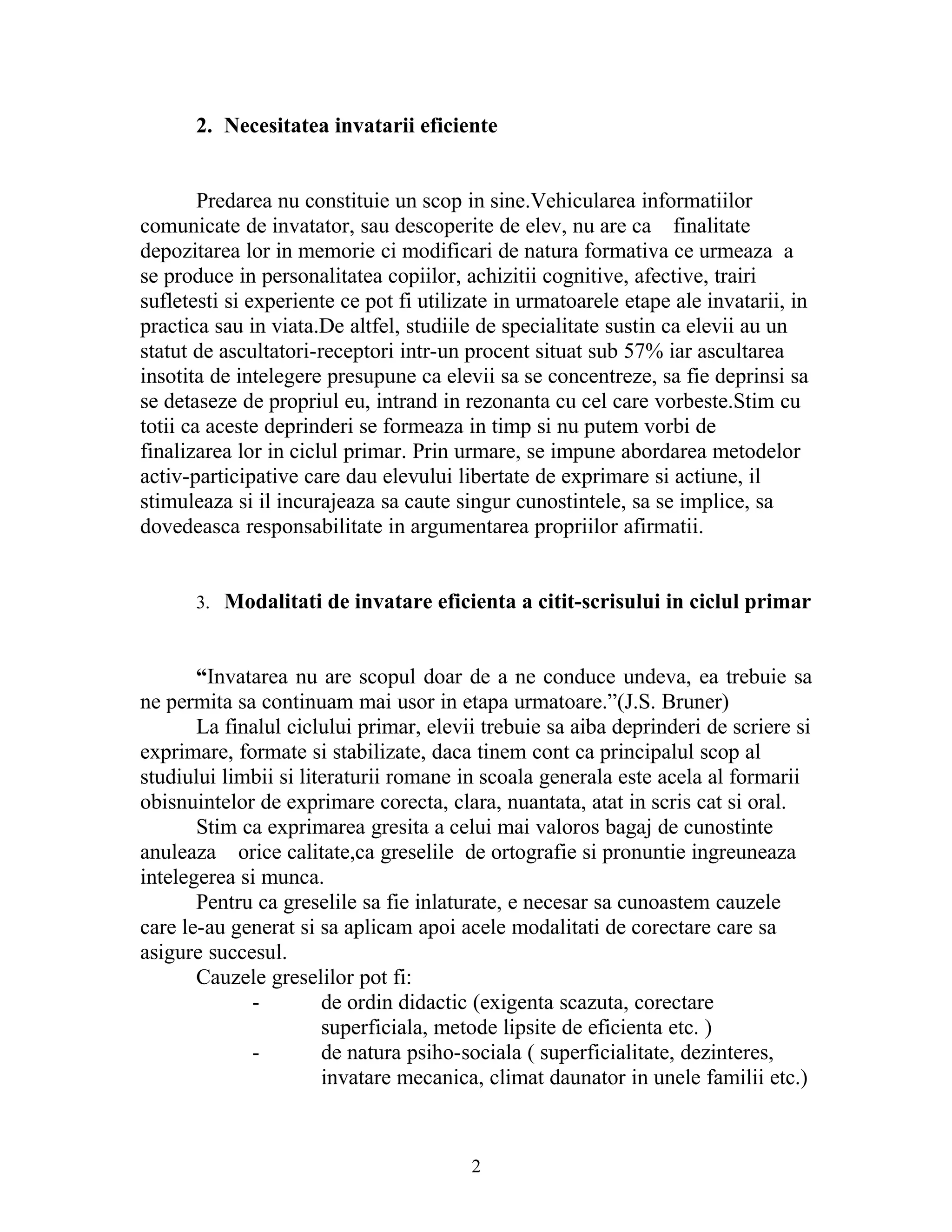 Metode Si Tehnici De Munca Intelectuala Si Invatare Eficienta | DOC