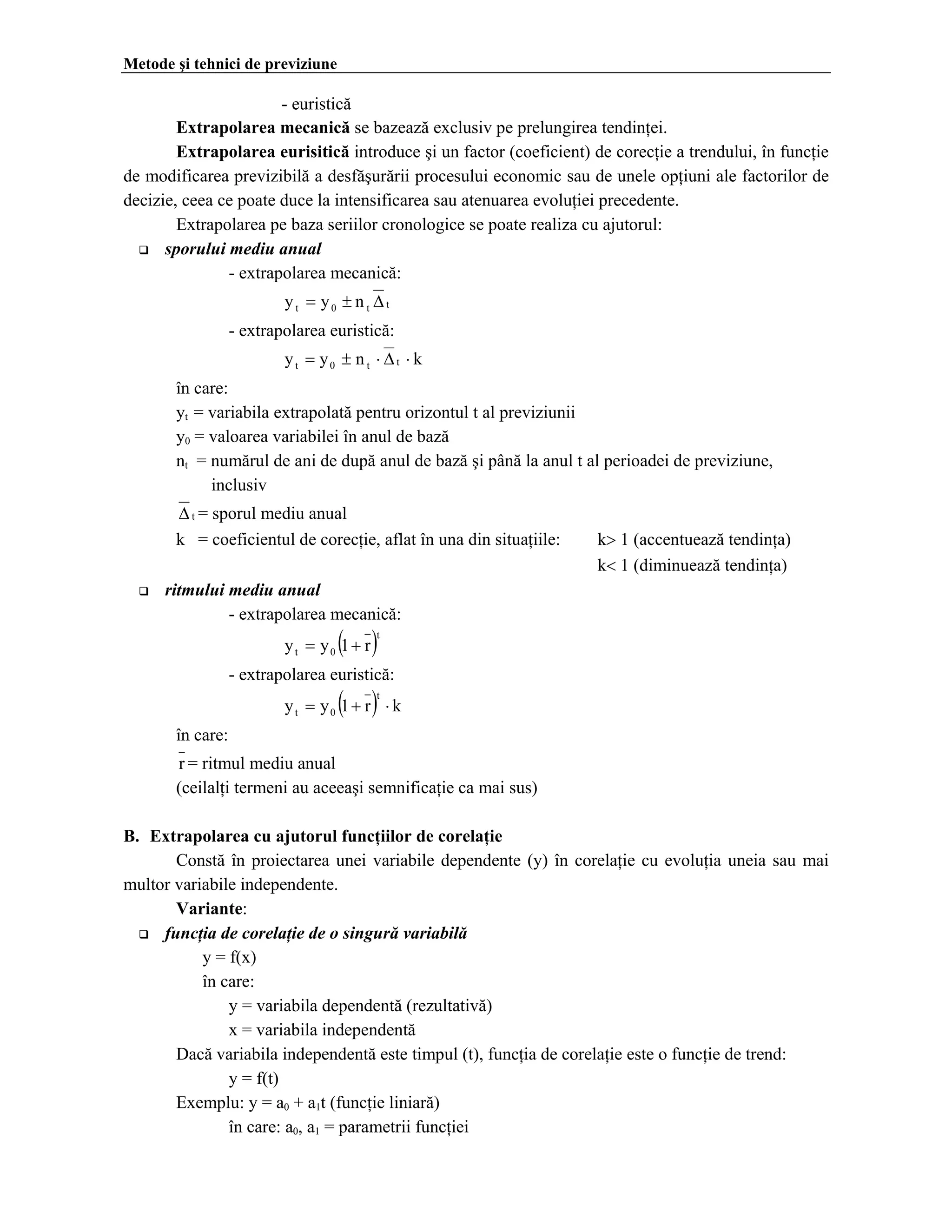 Metode si tehnici de previziune | PDF