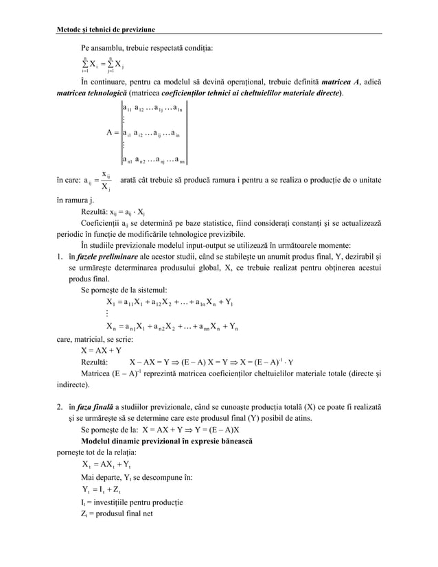 Metode si tehnici de previziune | PDF