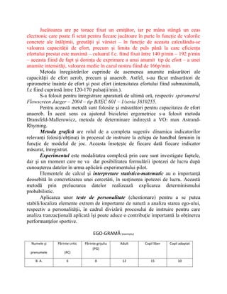 Metode si tehnici folosite pentru masurarea capacitatii de efort | DOC