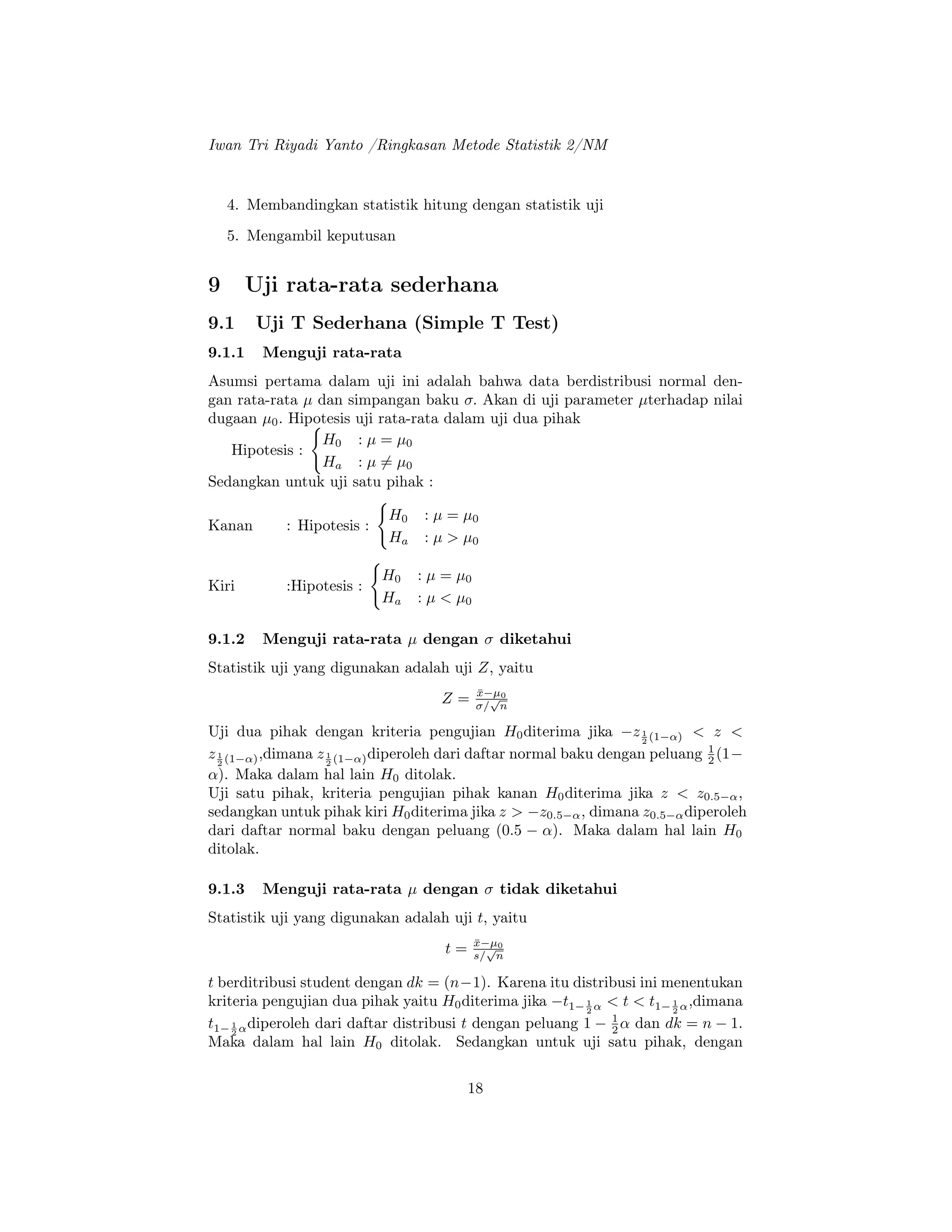 Metode statistik 1 modul 2013 | PDF
